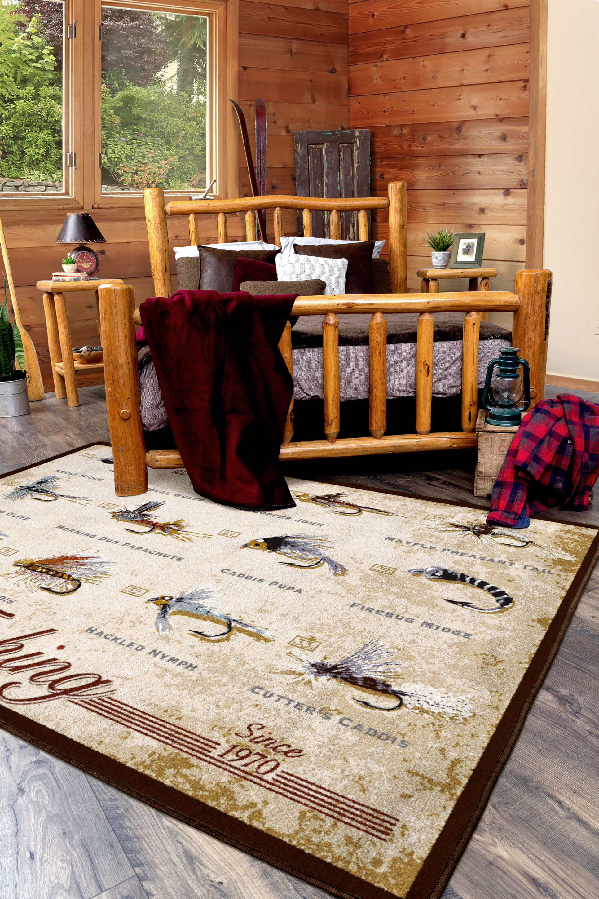 American Dakota Fishing Flies Area Rug | Bass Pro Shops